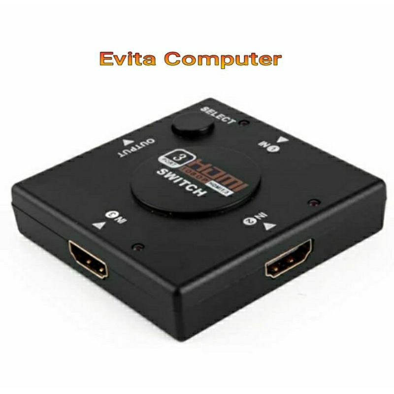 Jual HDMI Switch Hub 3 port Model Kotak 3 Input 1 Output | Shopee Indonesia