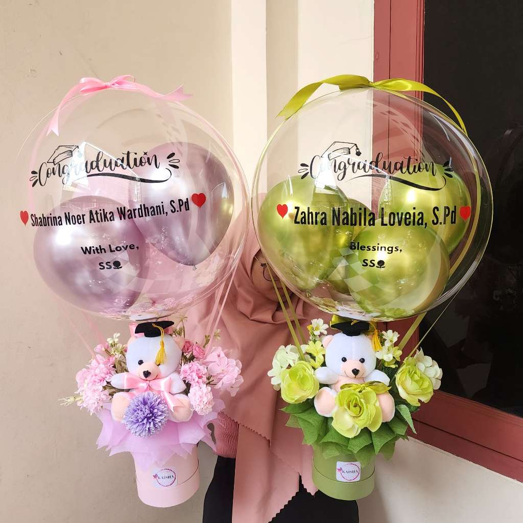 Jual Buket balon bucket bunga bouquet balon bunga boneka kaisha.ms ...
