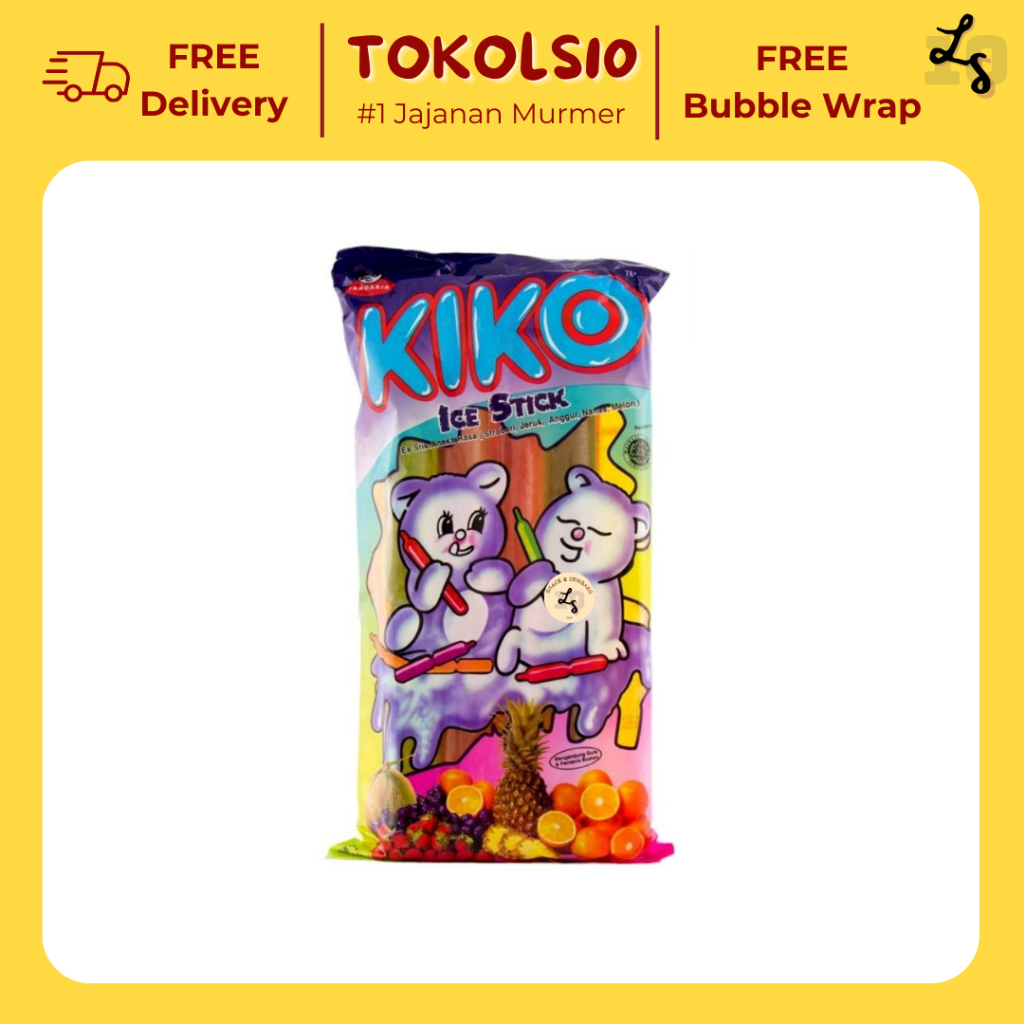 Jual Kiko Ice Stick Bag Es Rasa Buah Cemilan Anak 1 Pack Isi 10 pcs ...