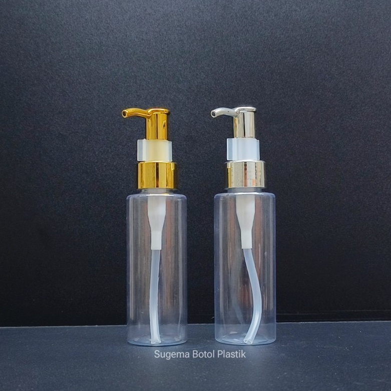 Jual Botol Pump 100ml Botol Serum 100 Ml Botol Pompa 100ml Model Rf Pump Clip Oil Luxury Gold ...