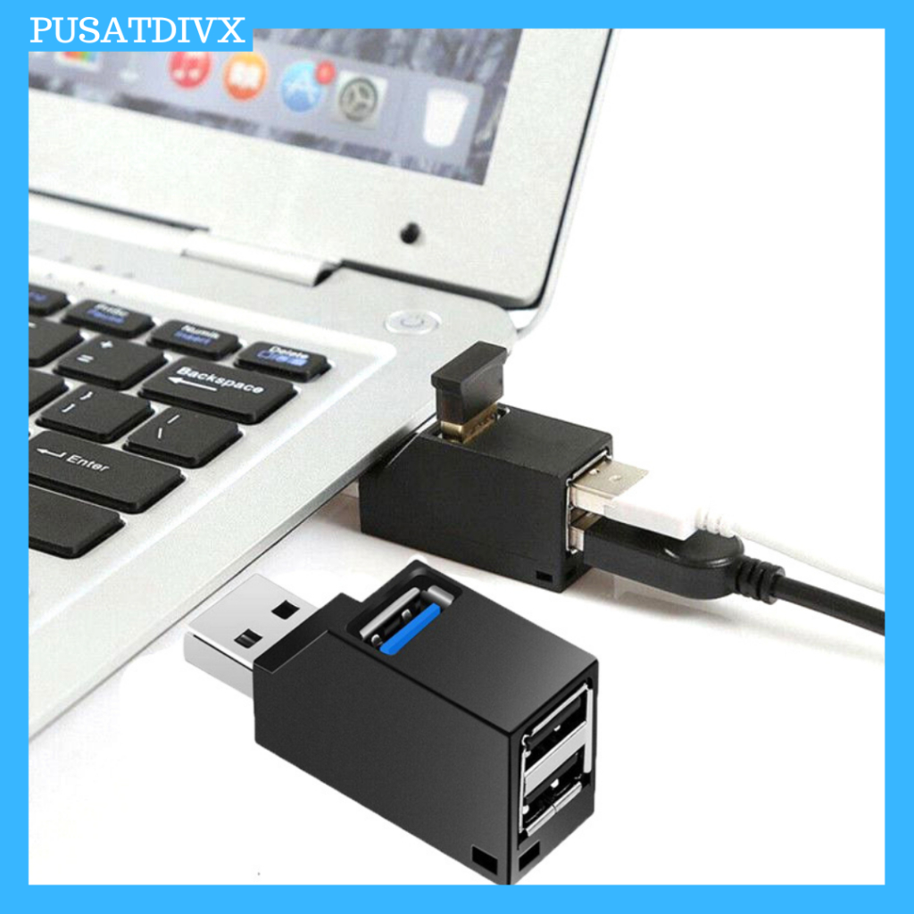 Jual SANJI MINI SUPER SPEED USB 3.0 HUB 3 PORT ADAPTER PC LAPTOP ...