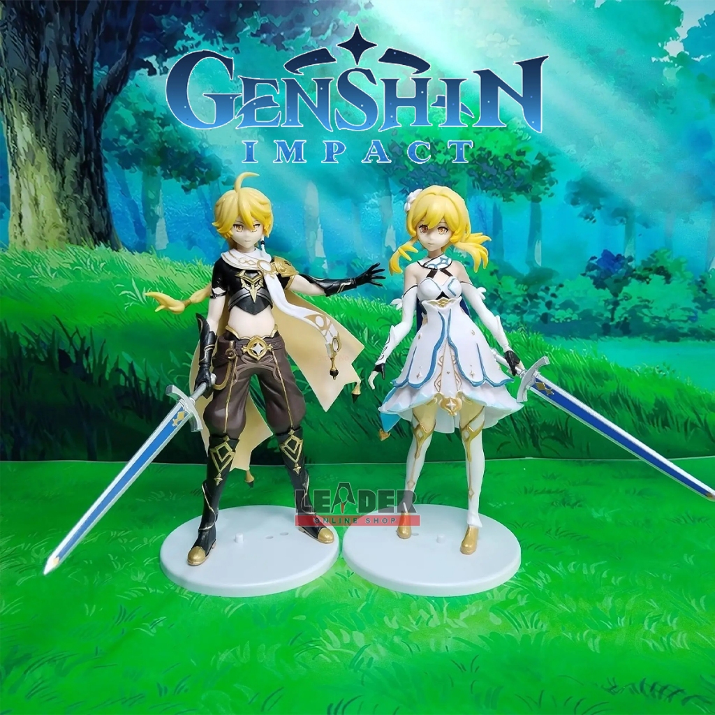 Jual PAJANGAN ACTION FIGURE GENSHIN IMPACT TRAVELER AETHER LUMINE 18 Cm ...