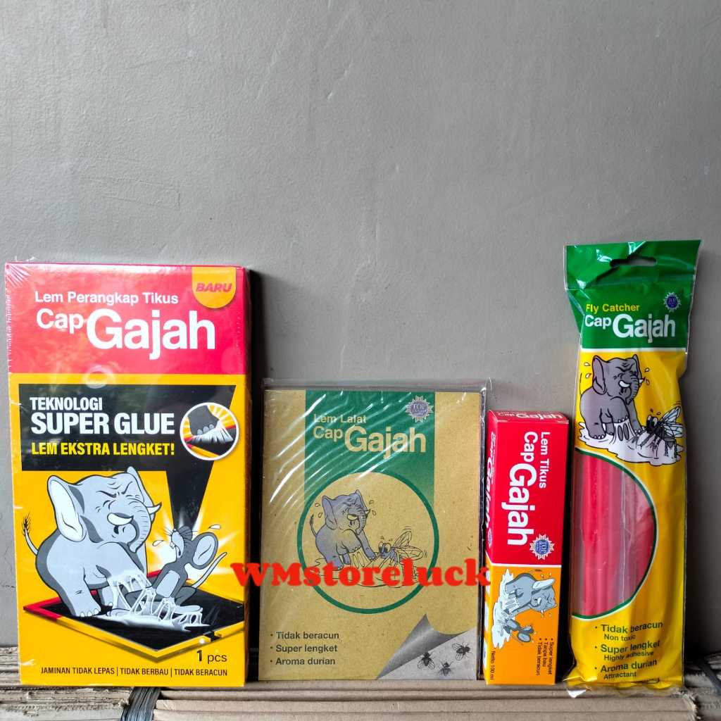 Jual LEM CAP GAJAH/PERANGKAP TIKUS EXTRA STRONG GLUE /lem lalat stick ...
