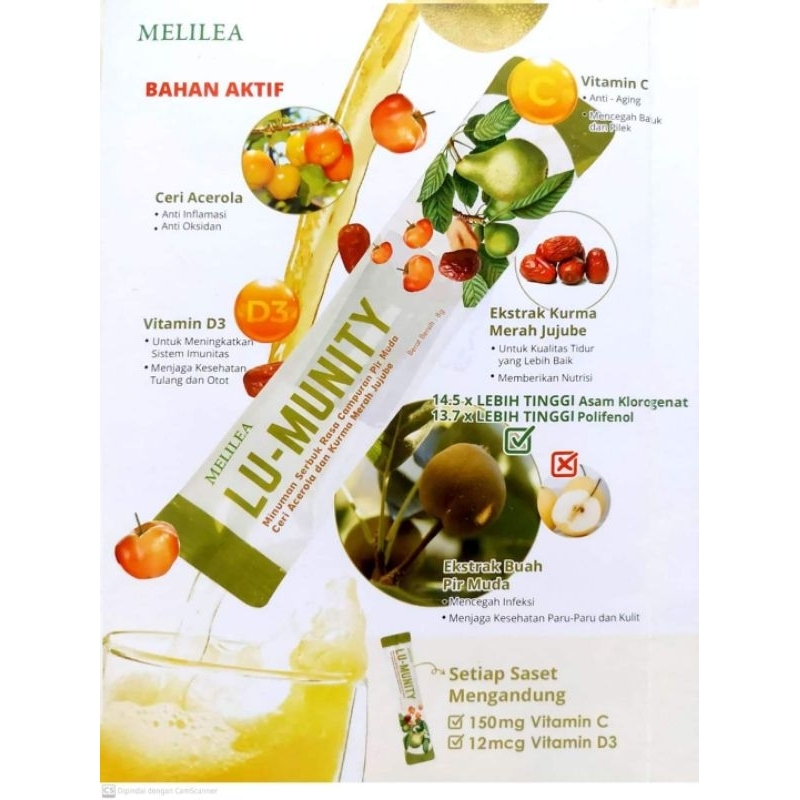 Jual Lu-munity Melilea exp 01/2026 (1 box = 20 sachet) | Shopee Indonesia