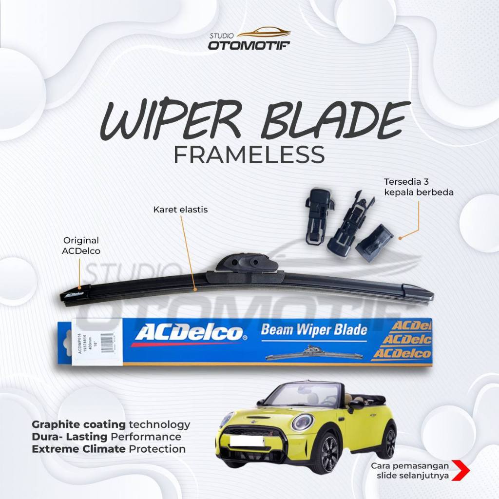 Jual WIPER Mini cooper S Cabriolet 2019 18-19 Acdelco Beam Frameless ...