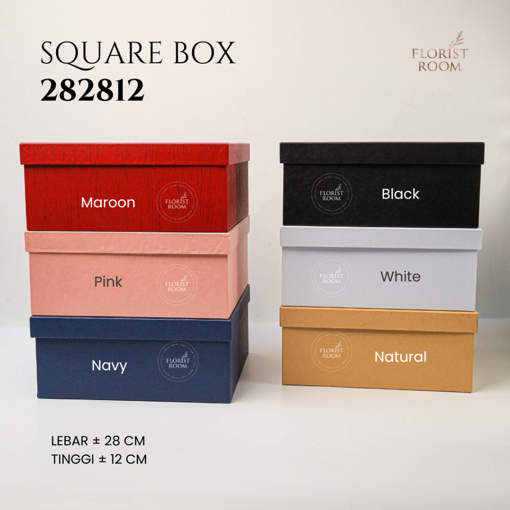 Jual HANYA BOX - Square Flower Box Size L = 28x28x12cm - Box Bunga Kado ...