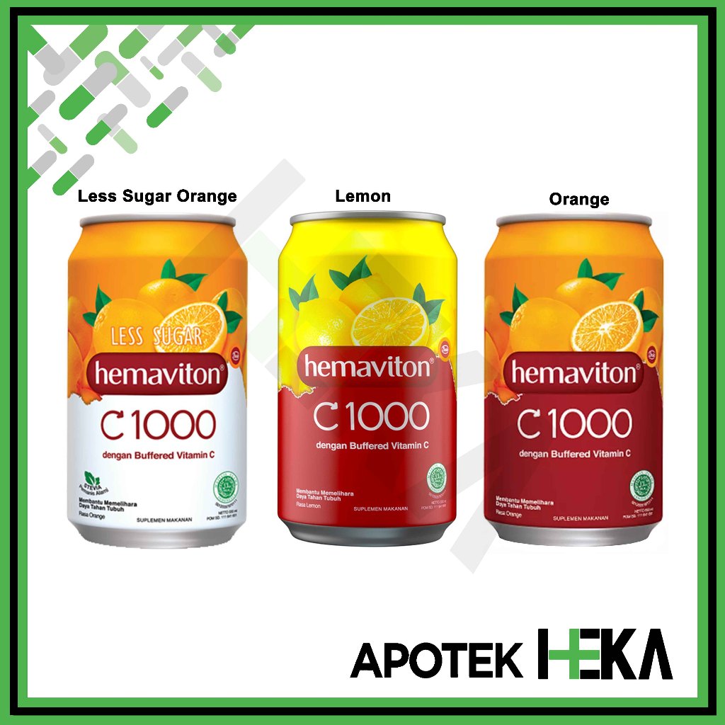 Jual Hemaviton C1000 Kaleng 330 ml Vitamin C Orange Less Sugar Lemon ...