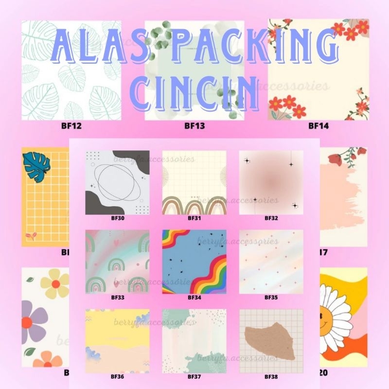Jual Alas Packing Cincin dan Free Plastik OPP Isi 50pcs| Kertas Alas ...