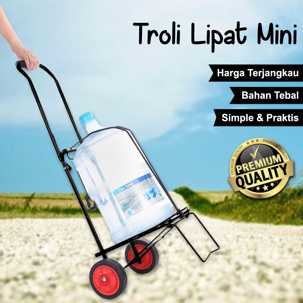 Jual Troli Lipat Mini Troli Lipat Besi Troli Galon Barang Troli Roda ...