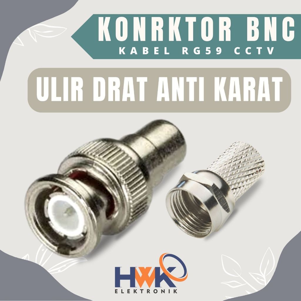 Jual KONEKTOR BNC CCTV / KONEKTOR BNC KABEL RG59 CCTV ANTI KARAT / JACK BNC DRAT MURAH | Shopee ...