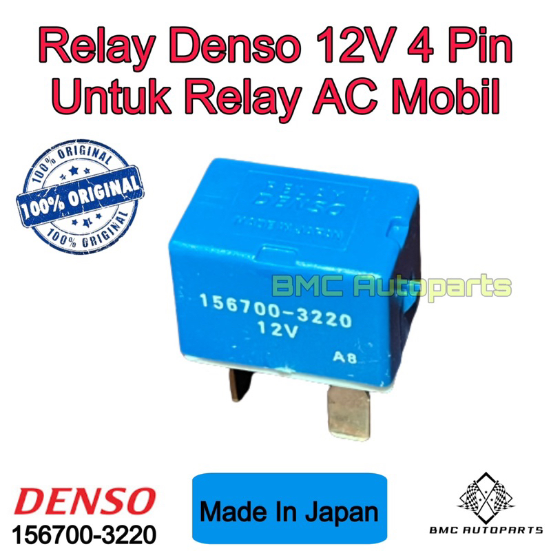 Jual Relay Mini Denso 12 Volt 4 Pin / Kaki Untuk AC Mobil 12V Universal ...