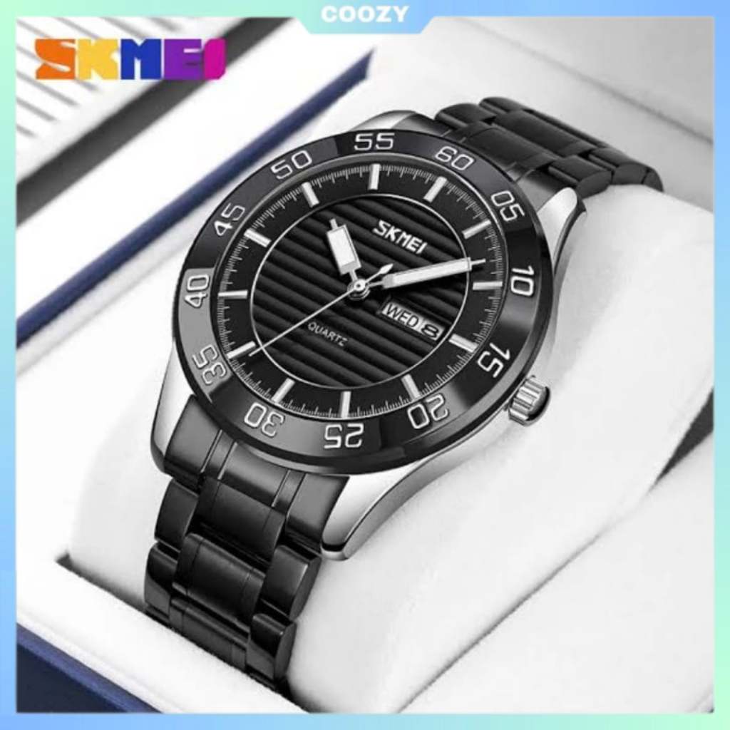 Jual SKMEI 9293 Jam Tangan Pria SKMEI Analog Date 9293 Men Stainless ...