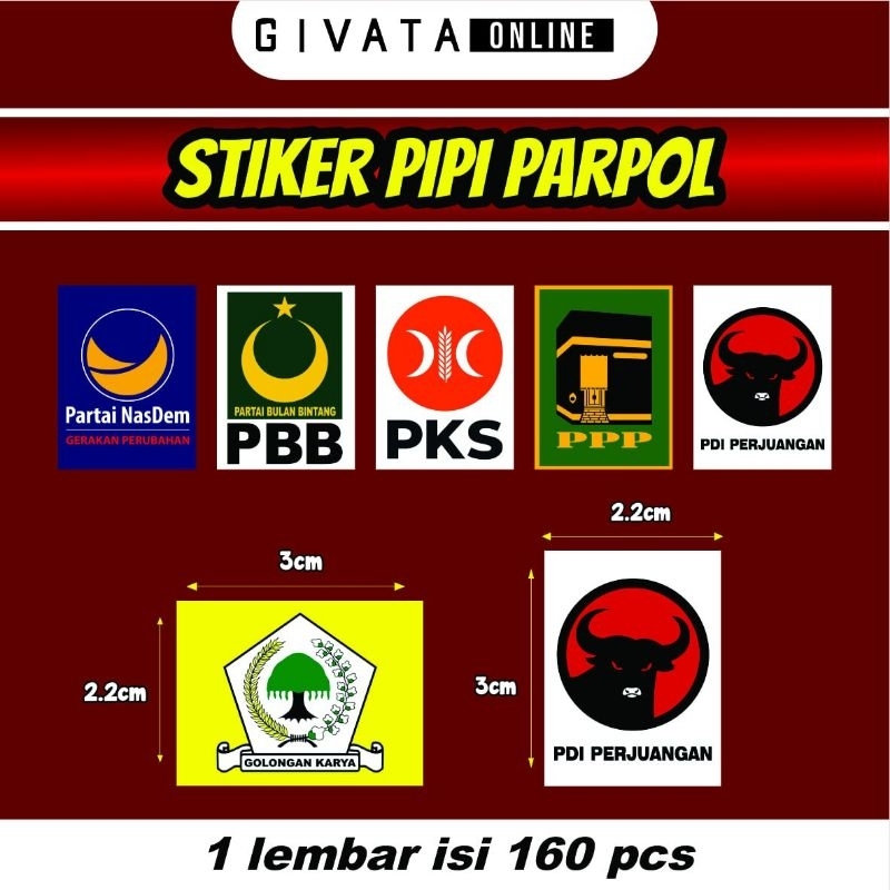 Jual STIKER WAJAH/PIPI PARPOL/PARTAI/CUSTOM/PILPRES | Shopee Indonesia