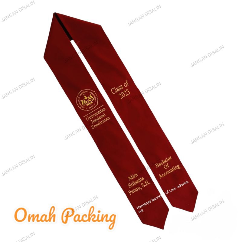 Jual (ready 2 lapis) Selempang wisuda Kalung / Selempang Wisuda Leher ...