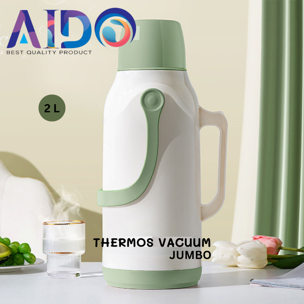 Jual AIDO Termos Vakuum Jumbo 2 Liter Tahan Panas Dingin Termos Air ...