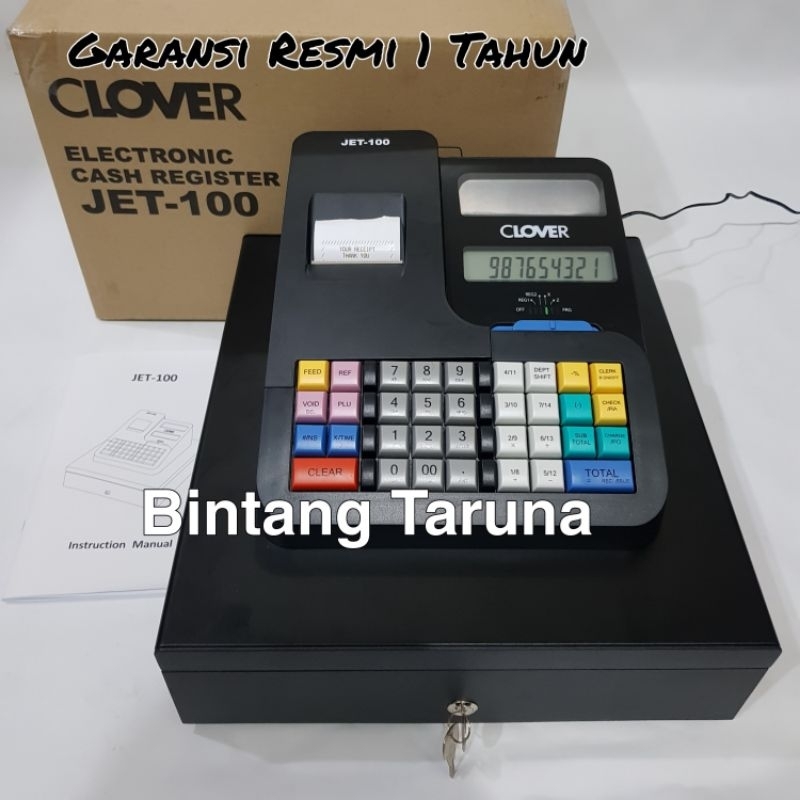 Jual Cash Register Clover Jet-100 Mesin Kasir Clover JET100 Electronic ...