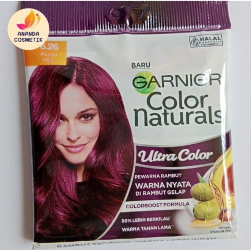 Jual GARNIER COLOR NATURALS 6.26 PLUM RED - WARNA NYATA DIRAMBUT GELAP ...