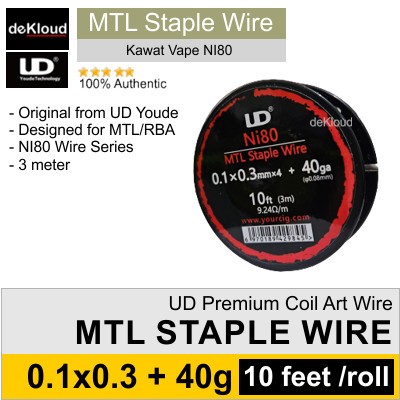 Jual Authentic RBA STAPLE WIRE NI80 | 0.1x0.3x4+40g | mtl kawat coil ...