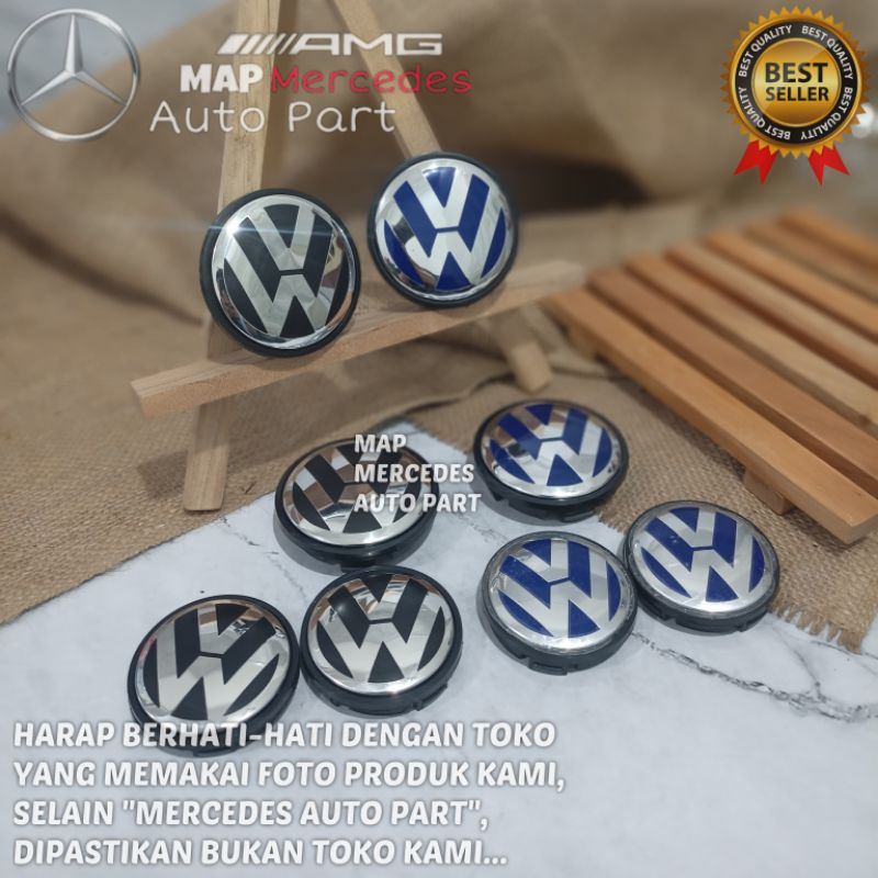 Jual DOP RODA TUTUP AS VELG EMBLEM VW VOLKSWAGEN 65MM DAN 56MM WHEEL ...