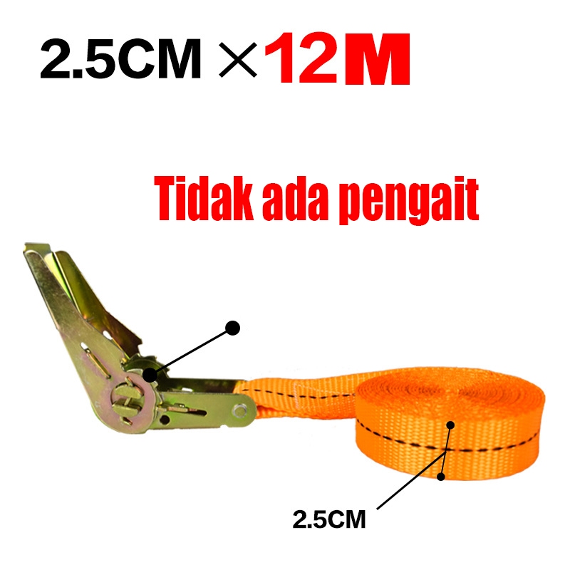 Jual 5cmX 6/8 meter/ 4cm x 4/6/8/10 meter Tali pengikat Barang motor ...