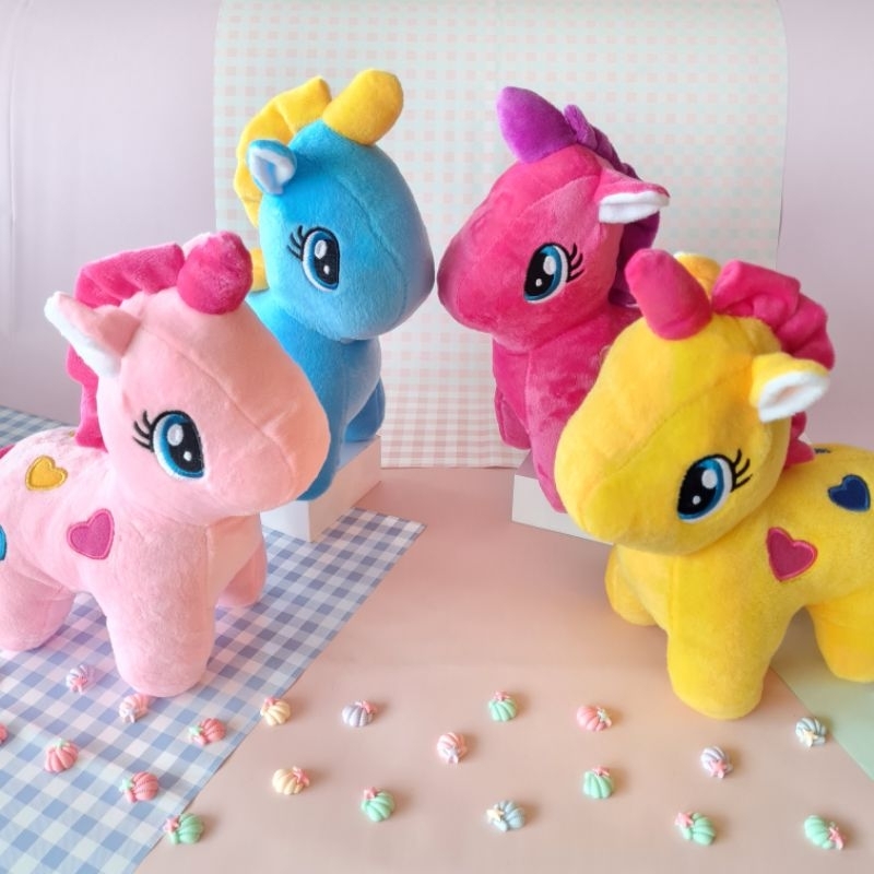 Jual Boneka Unicorn Kuda Pony Ukuran M 29cm | Shopee Indonesia