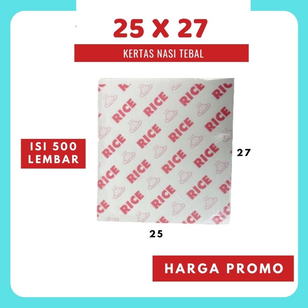 Jual Kertas Bungkus Burger 25x27 isi 500 pcs Kertas Nasi food grade ...