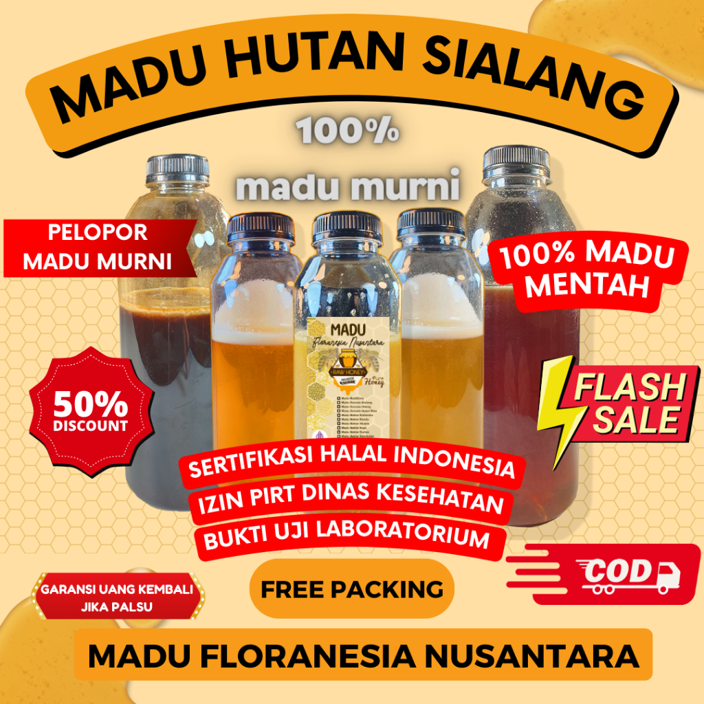 Jual MADU MURNI MADU ASLI HUTAN SIALANG 500 Gram KUALITAS PREMIUM FULL ...