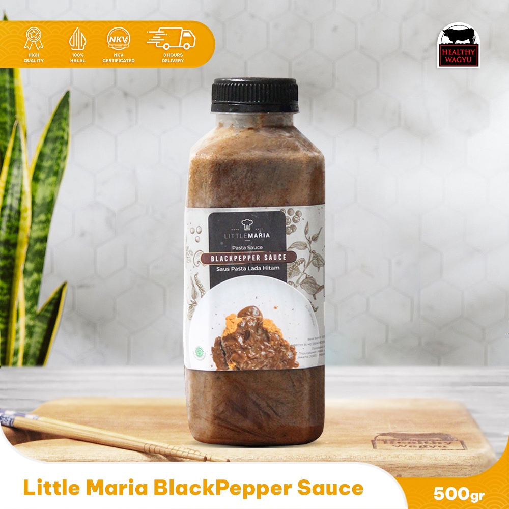 Jual Black pepper Sauce Saus Lada Hitam Little Maria 500 Gram Healthy ...