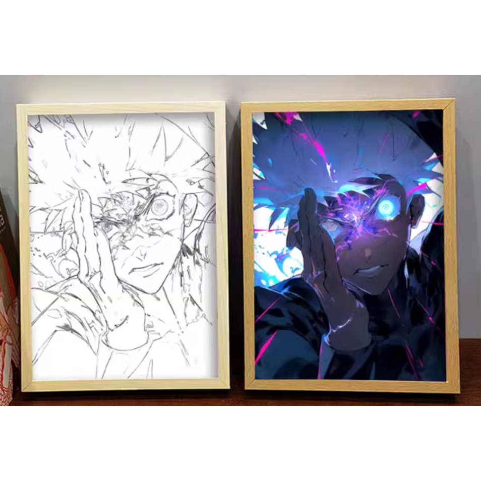 Jual Jujutsu Kaisen Gojo Satoru Geto Suguru SatoSugu Light Box Frame ...