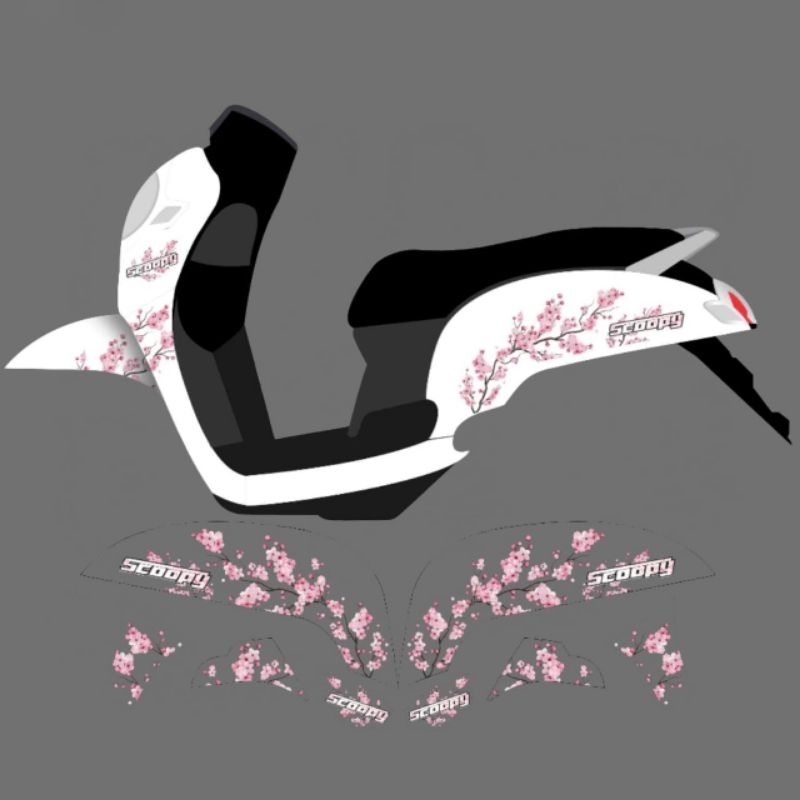 Jual STRIPING STICKER SCOOPY / SCOPPY NEW 2017/2019 TRANSPARAN MOTIFF ...