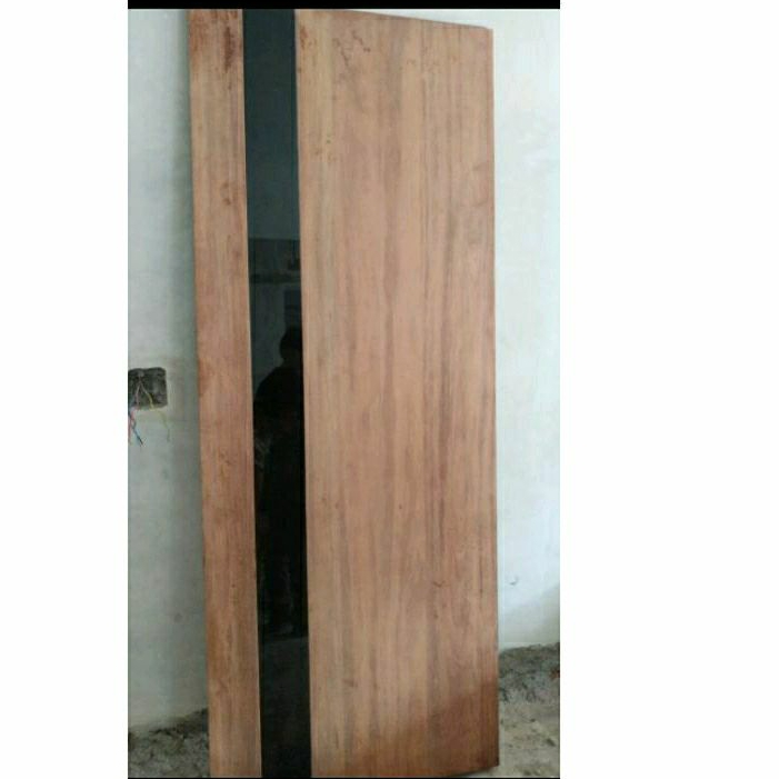 Jual pintu utama single solid merbau full 4cm variasi kaca | Shopee ...
