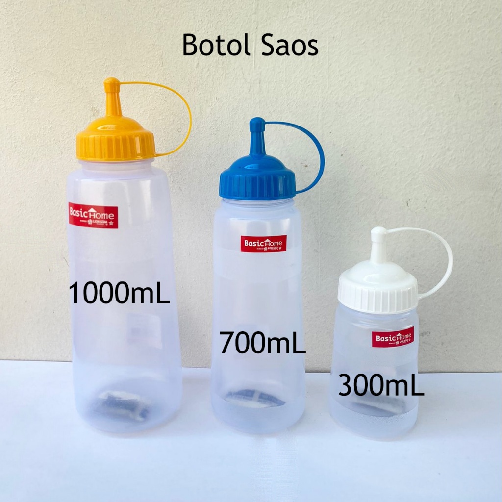 Jual Basic Home Rassa Botol Sauce -Tempat Penyimpanan Minyak Bumbu Saos 300ml / 500ml / 700ml ...