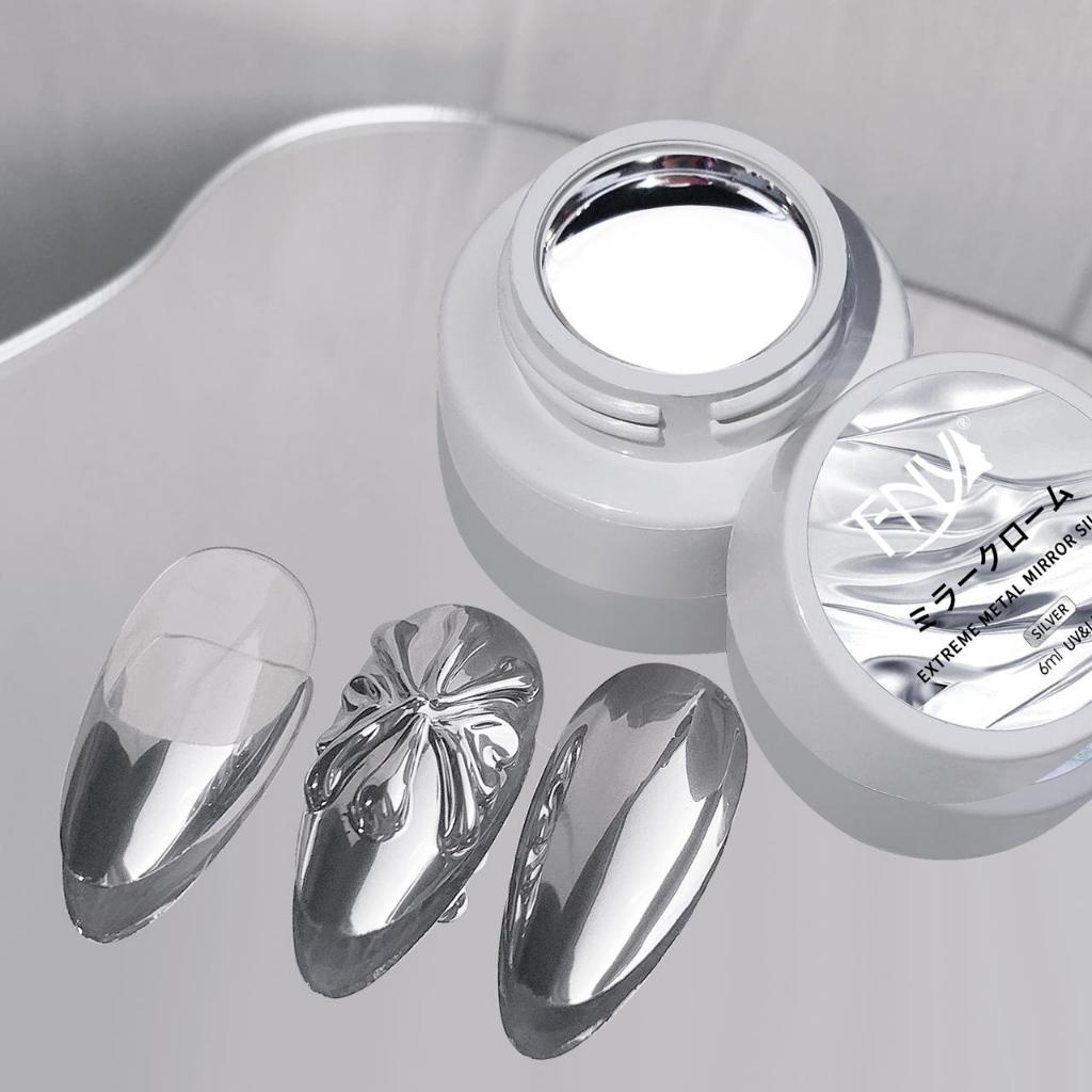 Jual FINY EXTREME SUPER MIRROR SILVER METAL PAINTING Y2K NAILS / KUTEK ...