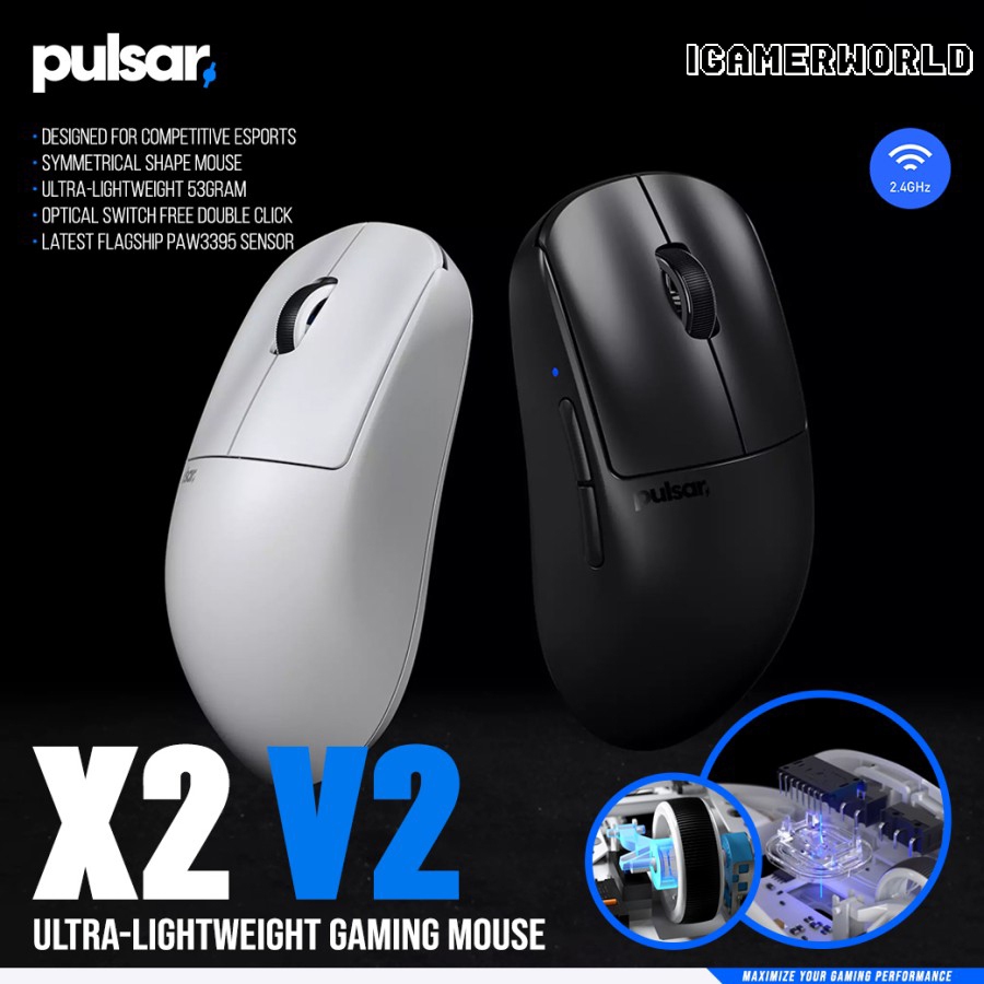 Jual Pulsar X2 V2 Wireless Gaming Mouse | Shopee Indonesia