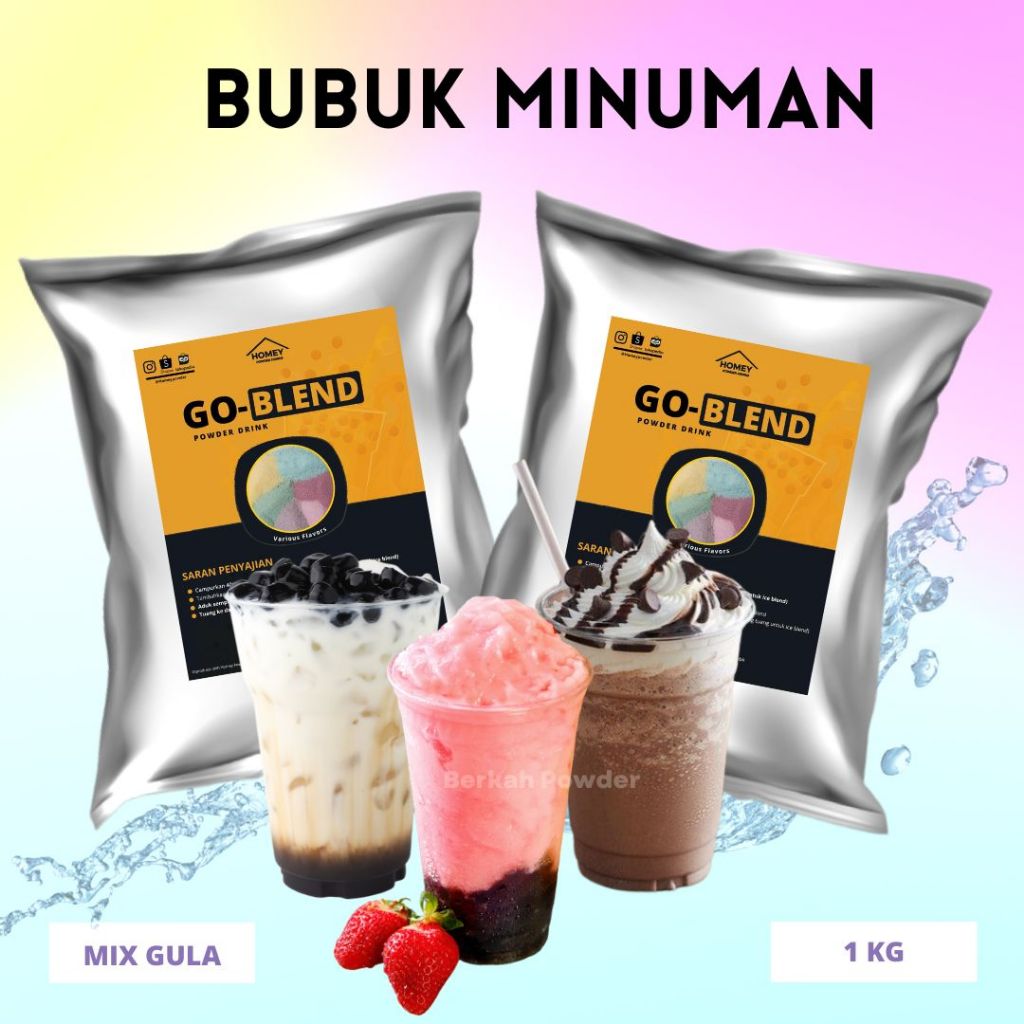 Jual Bubuk Minuman Rasa 1KG Serbuk Kekinian 1 KG Boba Powder drink ...