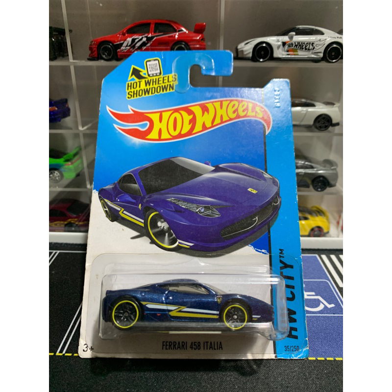 Jual Hot Wheels Ferrari 458 Italia Biru Blue RARE | Shopee Indonesia