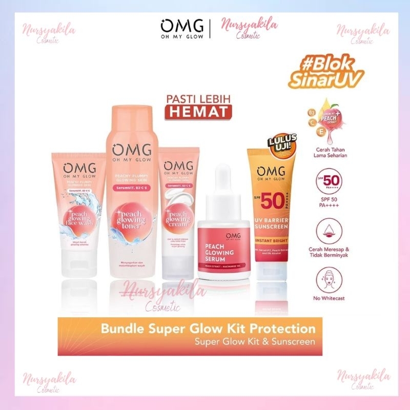 Jual Paket Hemat Skincare OMG Oh My Glow Peach Glowing - Sepaket OMG ...
