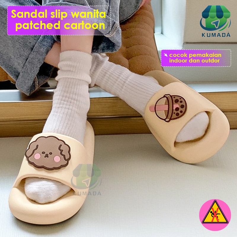 Jual Sandal Wanita Kasual Sandal Slip-On Sendal Rumah Kamar Mandi ...