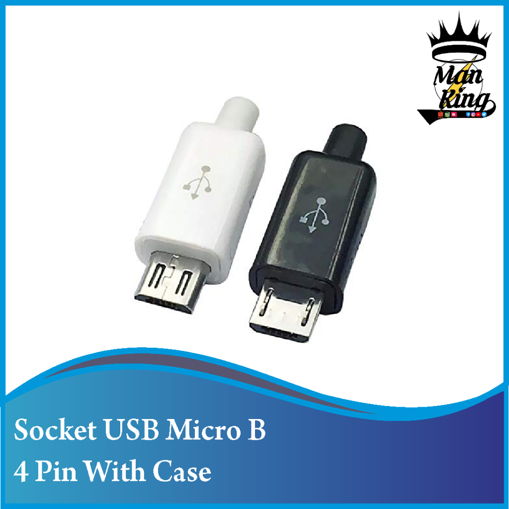 Jual socket usb micro b 4 pin dengan case | Shopee Indonesia