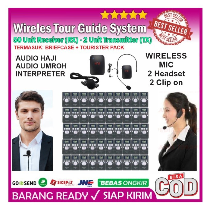 Jual Tour Guide System dan Translator System 50 Channel Stereo 50RX dan ...
