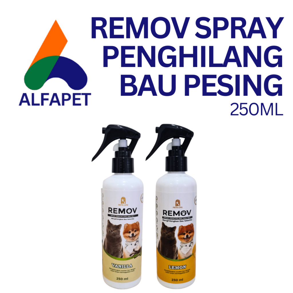 Jual Remov spray penghilang bau pesing kotoran kucing dan anjing 250ml ...