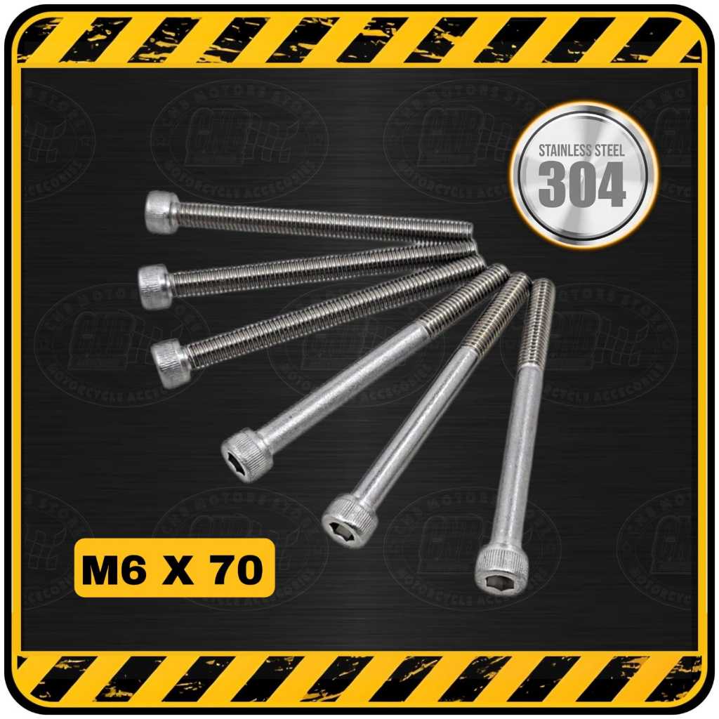 Jual Baut L STAINLESS M6 x 70 M6x70 ( Setara Baut Kunci 10 | Panjang 70 MM / 7 CM ) | Shopee ...