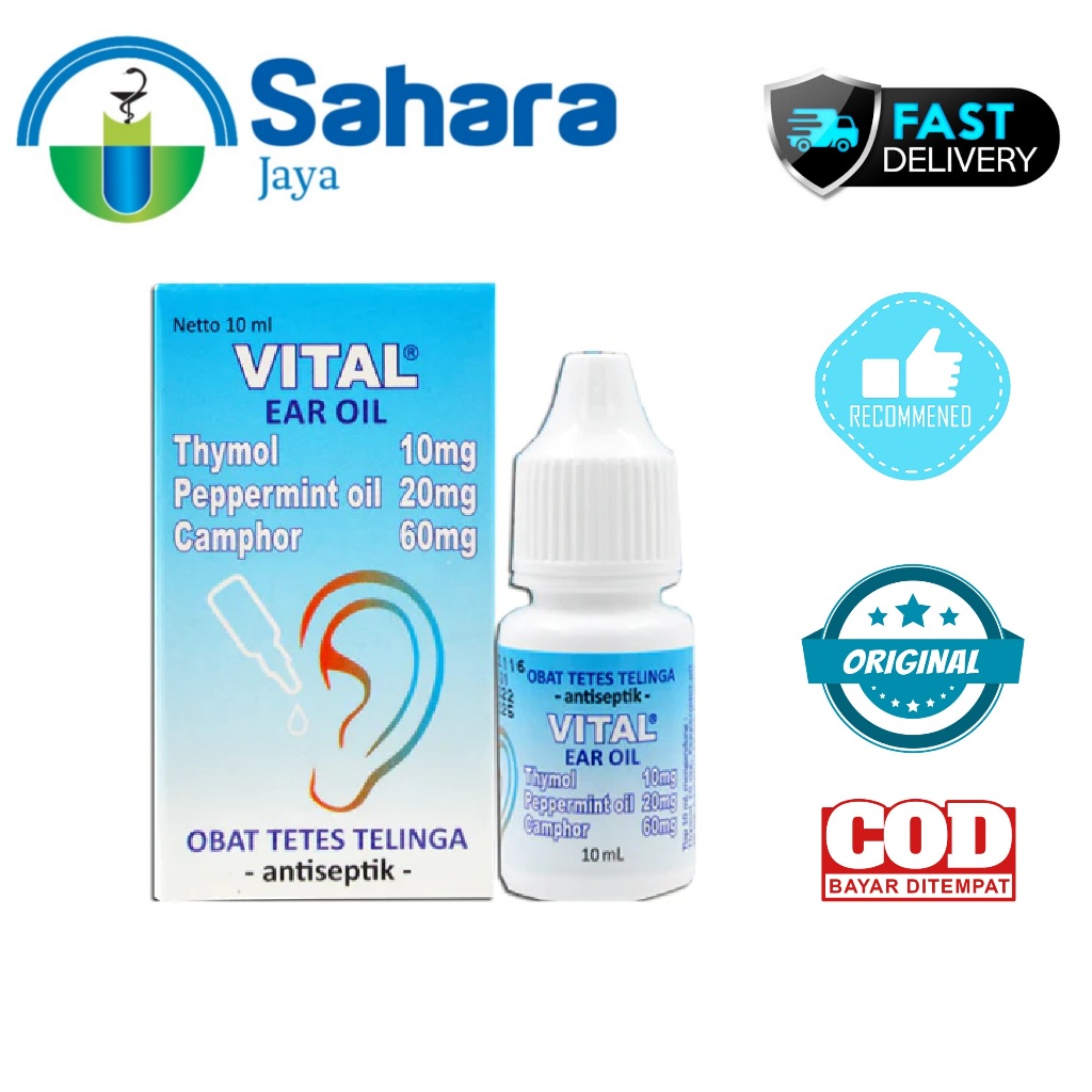 Jual [SJ] Vital Ear Drops 10 ml / Sebagai antiseptik rongga telinga ...