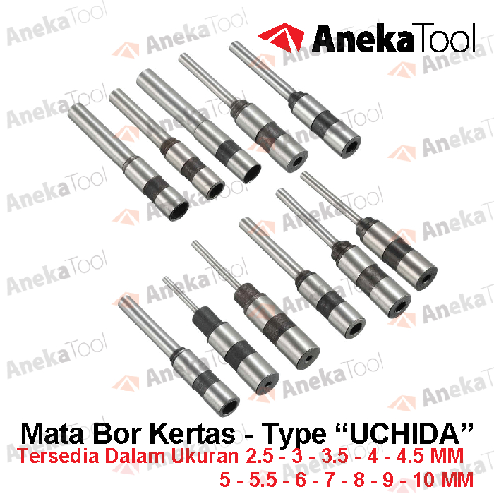 Jual AnekaTool Mata Bor Kertas Uchida - Pembolong Kertas Ukuran 2.5- 10 ...