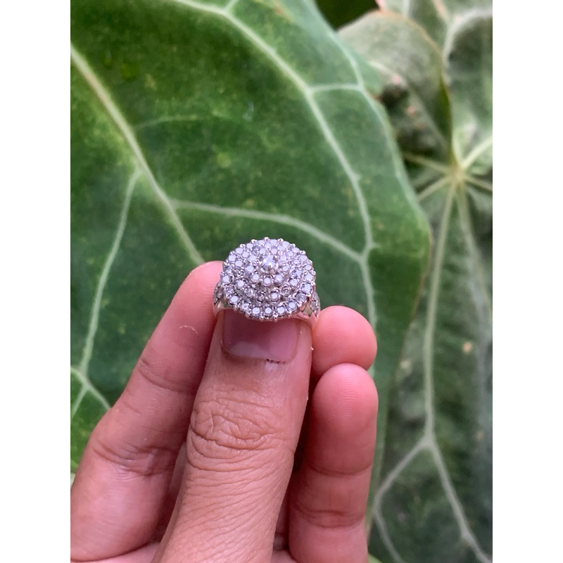 Jual Cincin Berlian Cewek model Borobudur Ring Perak | Shopee Indonesia