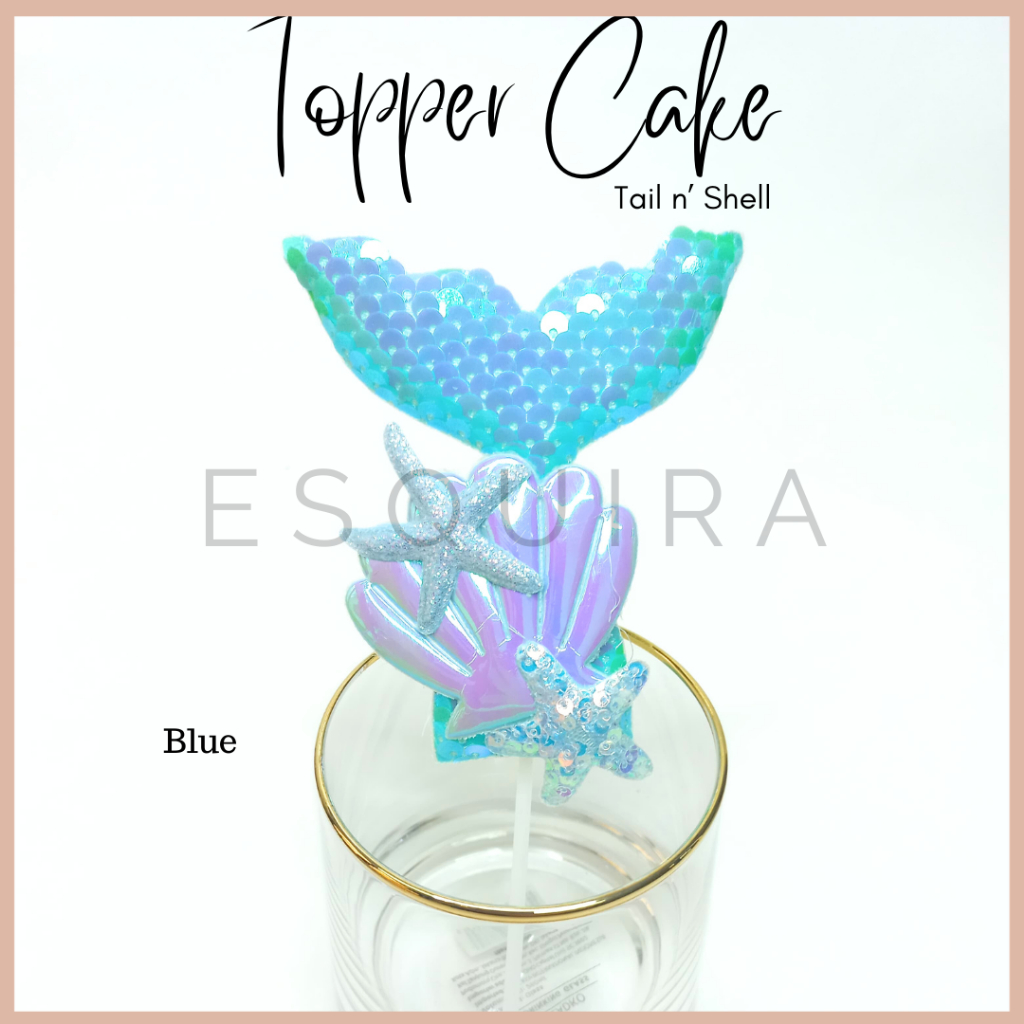 Jual Topper Cake Tail n Shell / Hiasan Kue Mermaid Kerang TC-TS | Shopee Indonesia