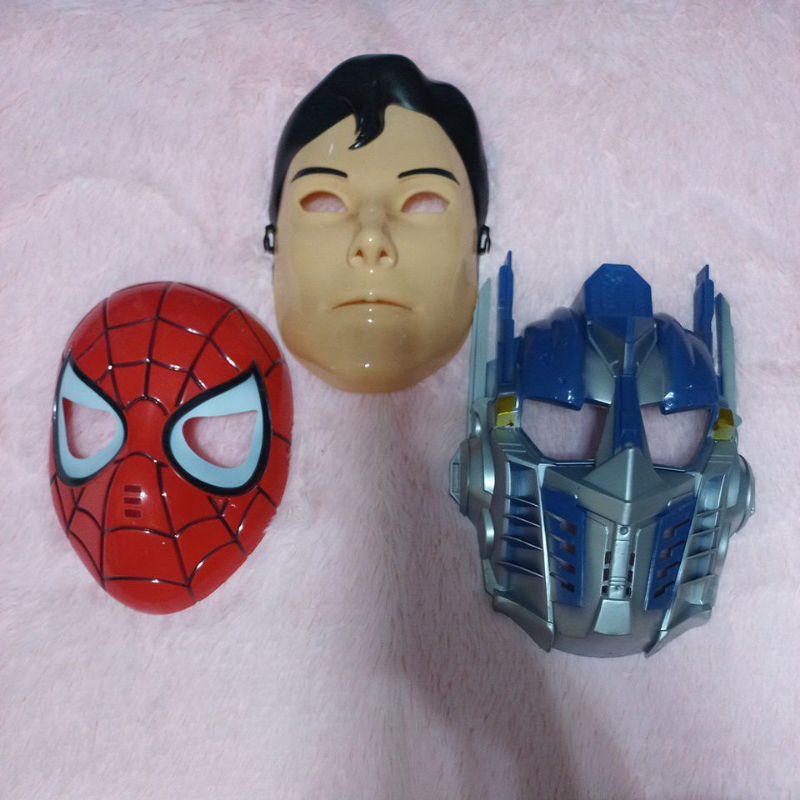Jual topeng anak spiderman,superman,transformer, iron man | Shopee ...