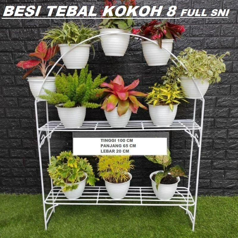 Jual BESI 8 MM RAK BUNGA 11 DUDUKAN POT/RAK BUNGA BESI/RAK BUNGA MURAH ...
