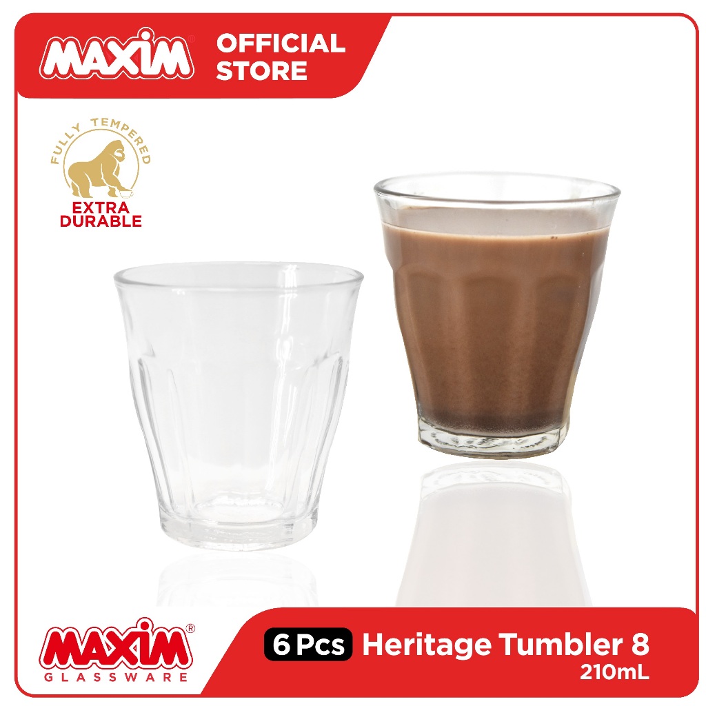 Jual Maxim Gelas Kaca Tahan Panas 6pcs 210ml | Shopee Indonesia