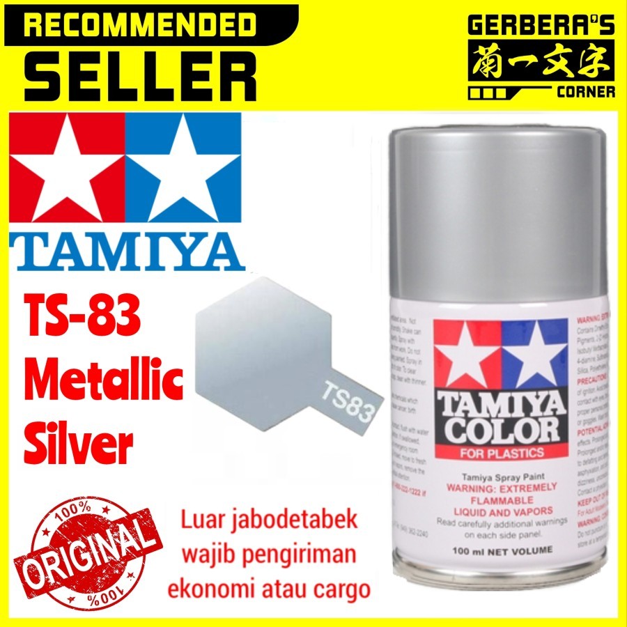 Jual Tamiya TS-83 Metallic Silver 85083 Spray Can Cat Gundam Model Kit ...